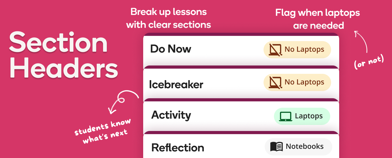 Make Your Lessons Flow:How Stile’s Section Headers Help Reduce ...